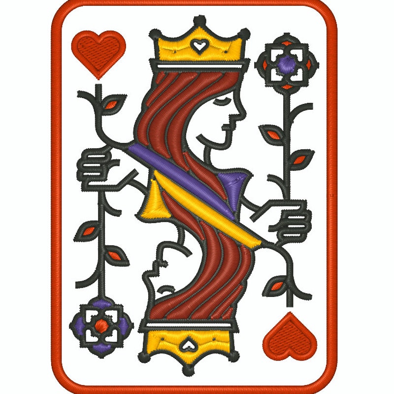 Playing Card Embroidery - Etsy