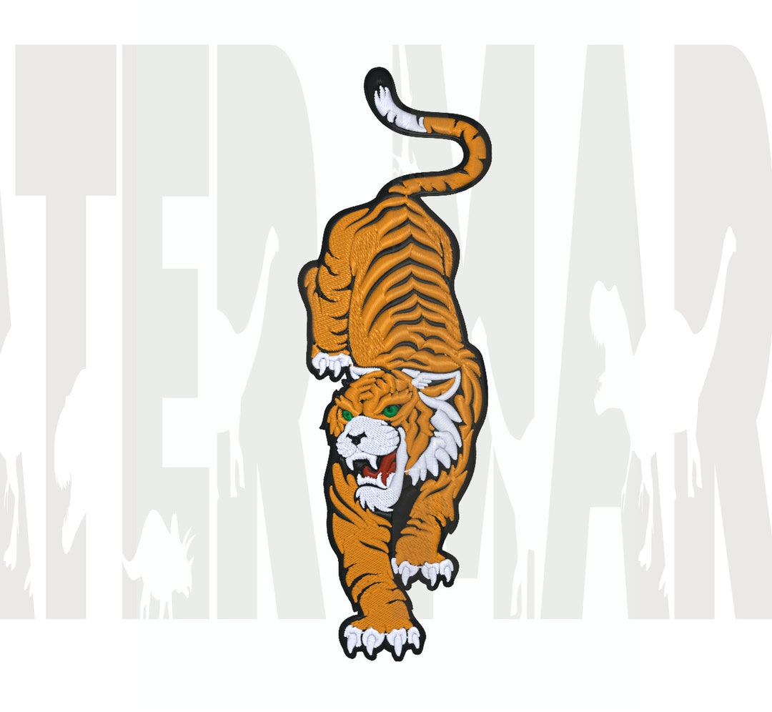 Tiger Tattoo Patch Digital Embroidery Design for Machine Embroidery ...