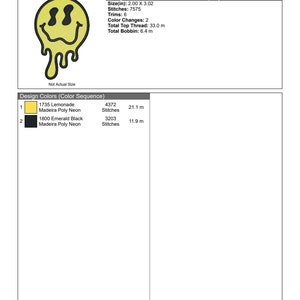Dripping Smiley Face Digital Embroidery Design for Machine Embroidery - Dst, Exp, Dst, Pes, Pec ...