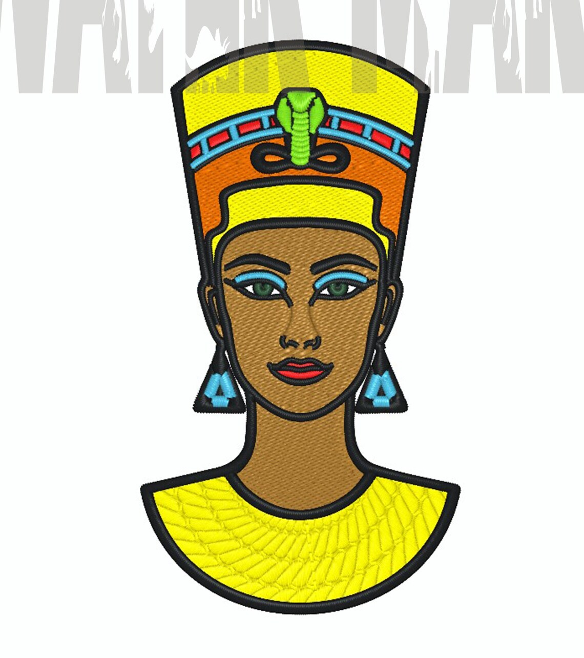 Cleopatra Embroidery Design – Egyptian Queen Machine Pattern (digital ...