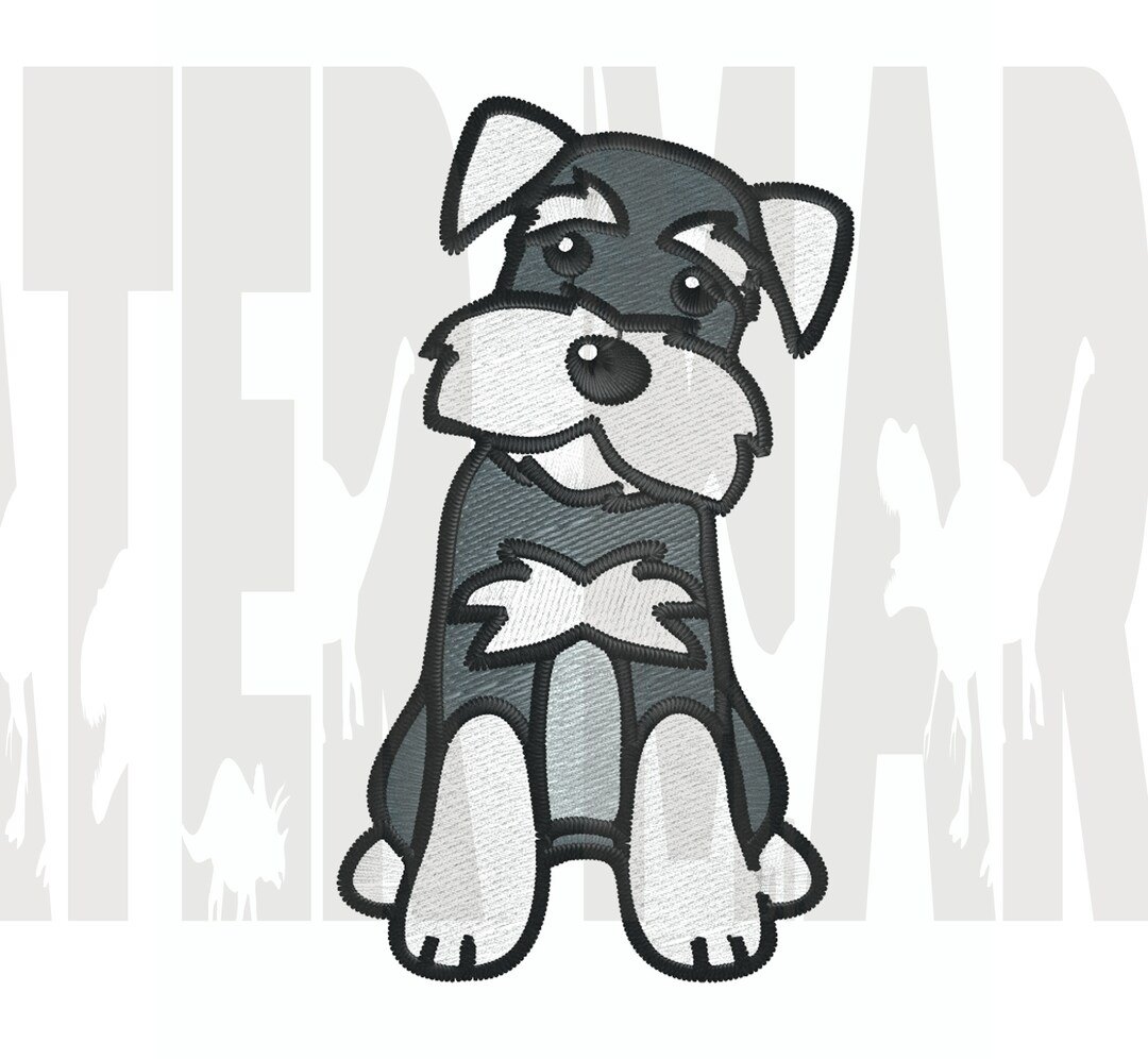 Schnauzer Terrier Embroidery Design – Machine Embroidery Pattern ...