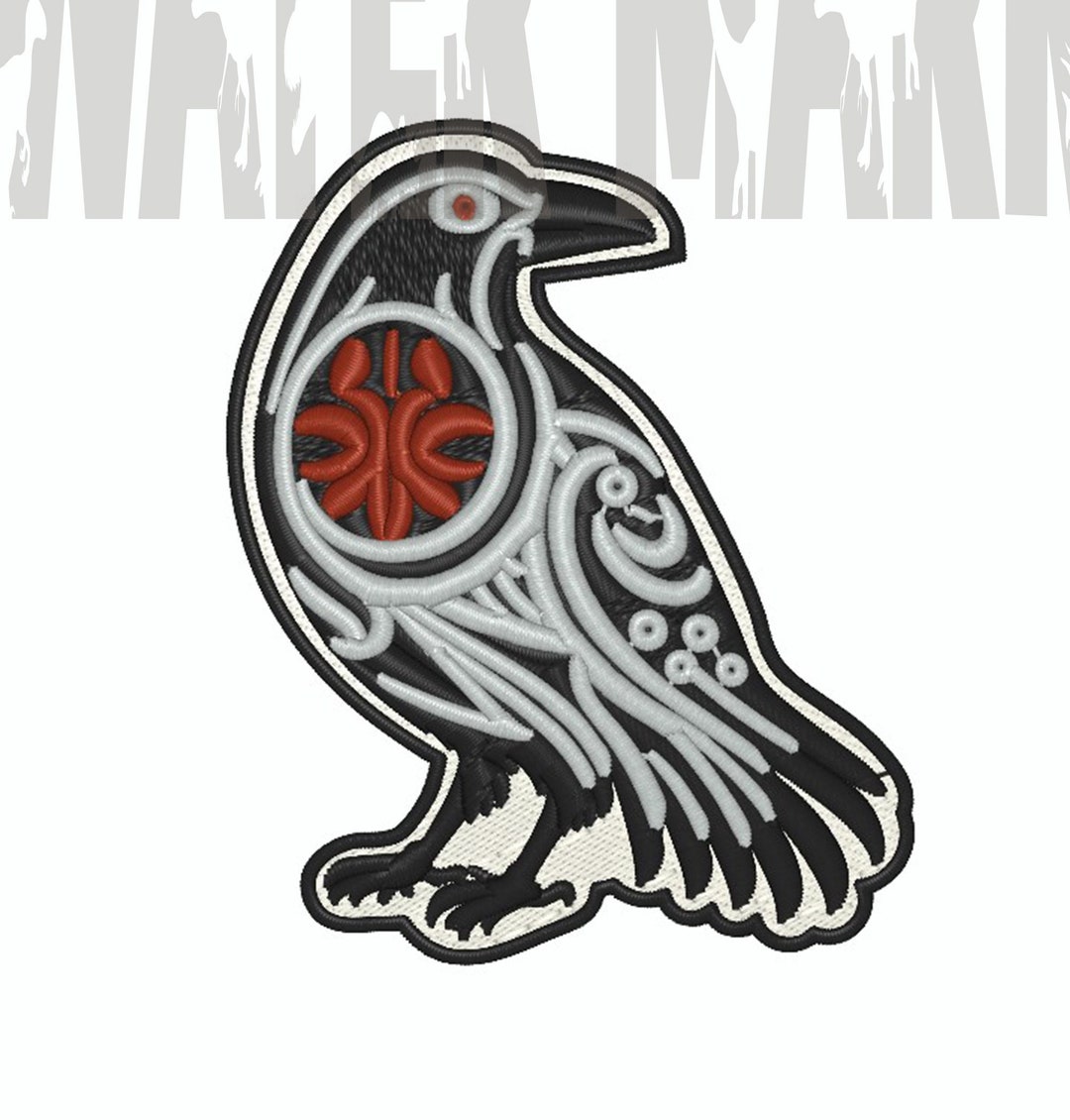 Tribal Raven Patch Digital Embroidery Design for Machine Embroidery ...