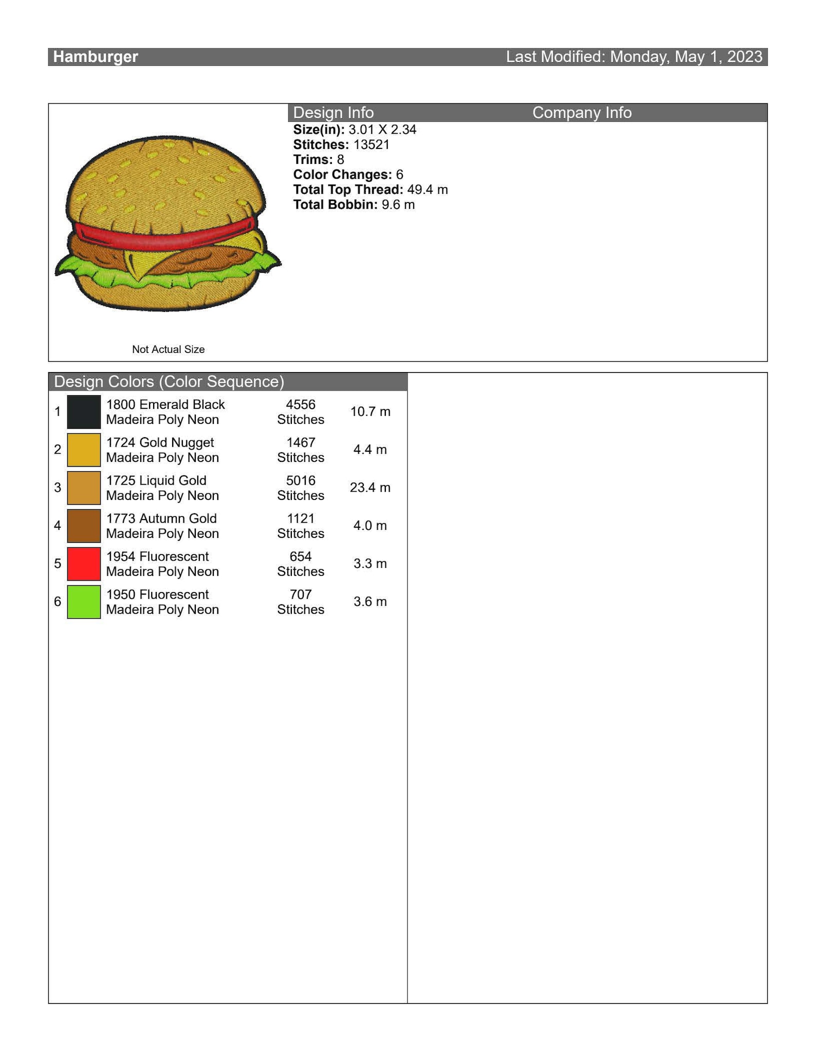 Hamburger Embroidery Design – Food Patch (digital Download) - Etsy