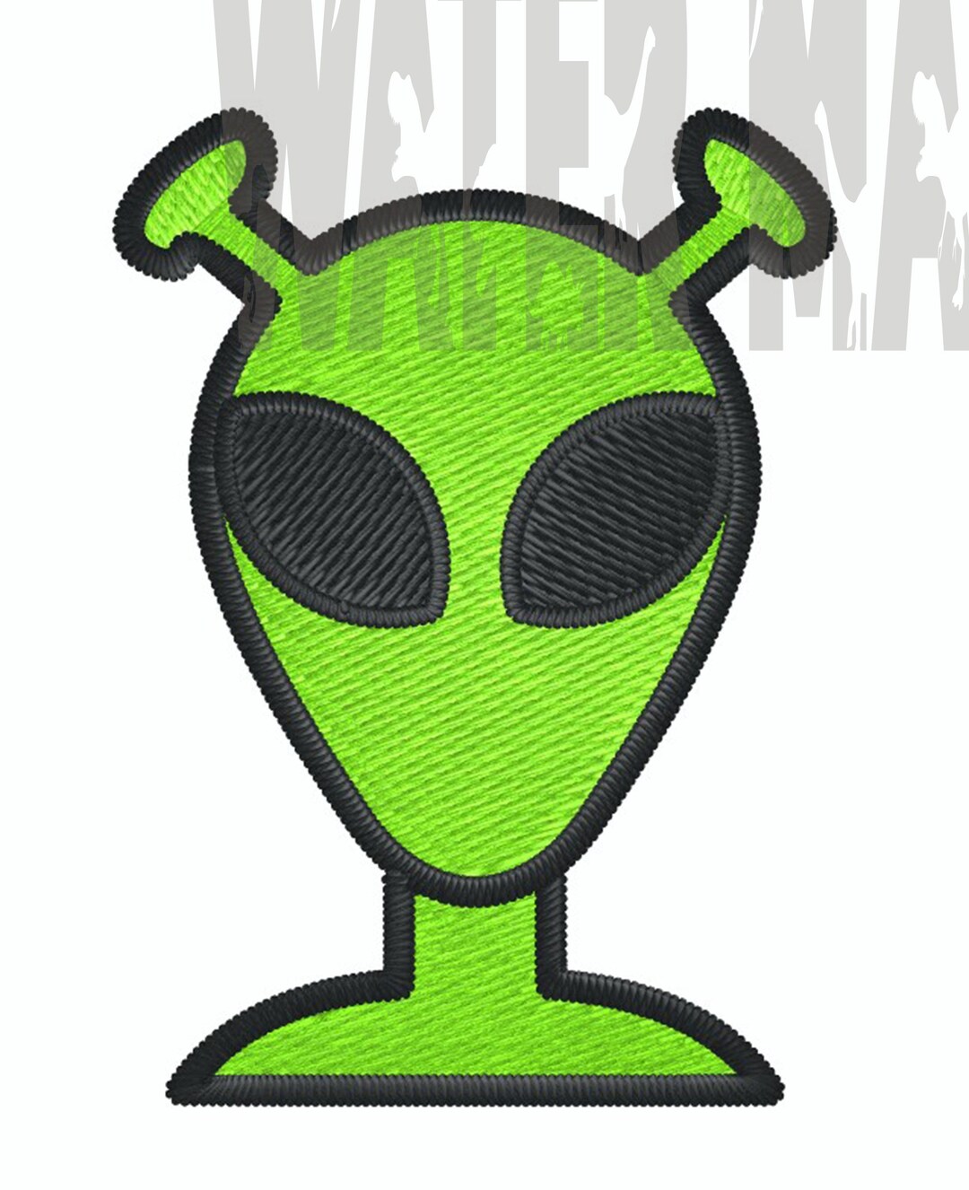 Alien Head Digital Embroidery Design for Machine Embroidery - Dst, Exp ...