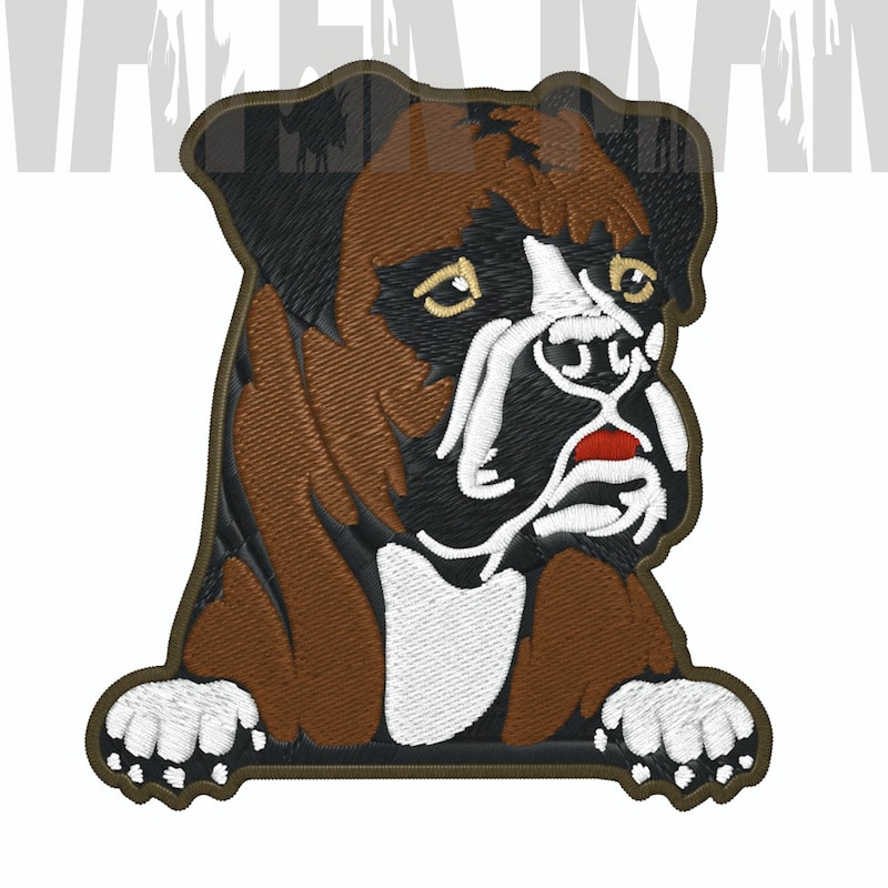 Boxer Dog Embroidery - Etsy