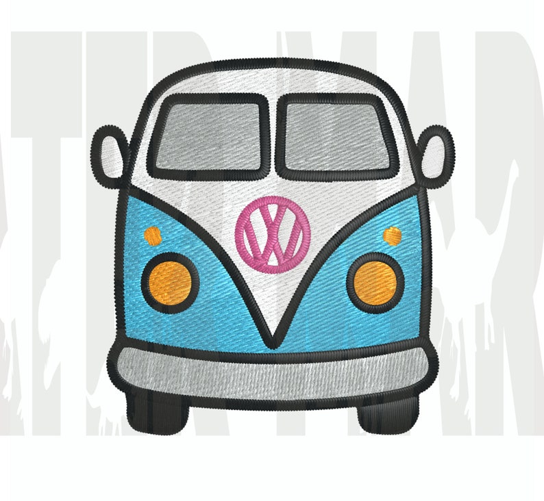 VW Bus Patch Digital Embroidery Design for Machine Embroidery - Etsy UK