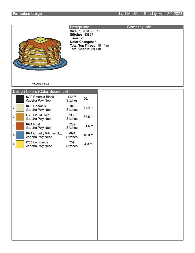 Pancakes Patch Digital Embroidery Design for Machine - Etsy