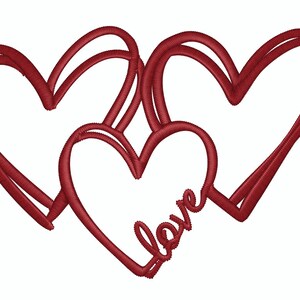 Sketched Hearts Love Embroidery Design (digital Download) - Etsy