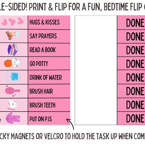 Goodnight Child - Personalized Bedtime Printable Routine - Magnetic ...