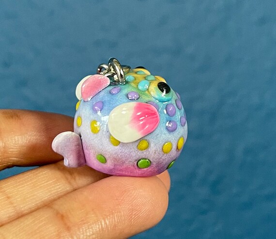 Needle Felt Amigurumi Puffer Fish Keychain Puffer Fish, 51% OFF