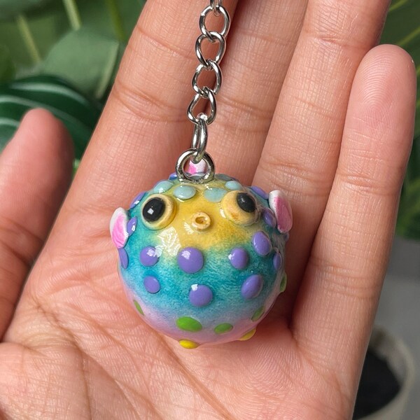 Pufferfish Keychain - Etsy