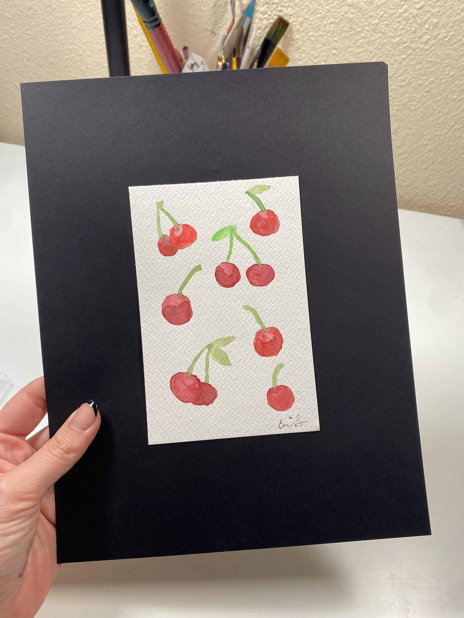 Cherry Watercolor Painting - Etsy