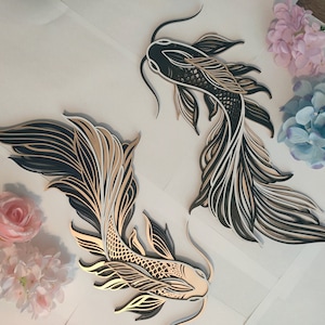 how to draw 3d koi fish