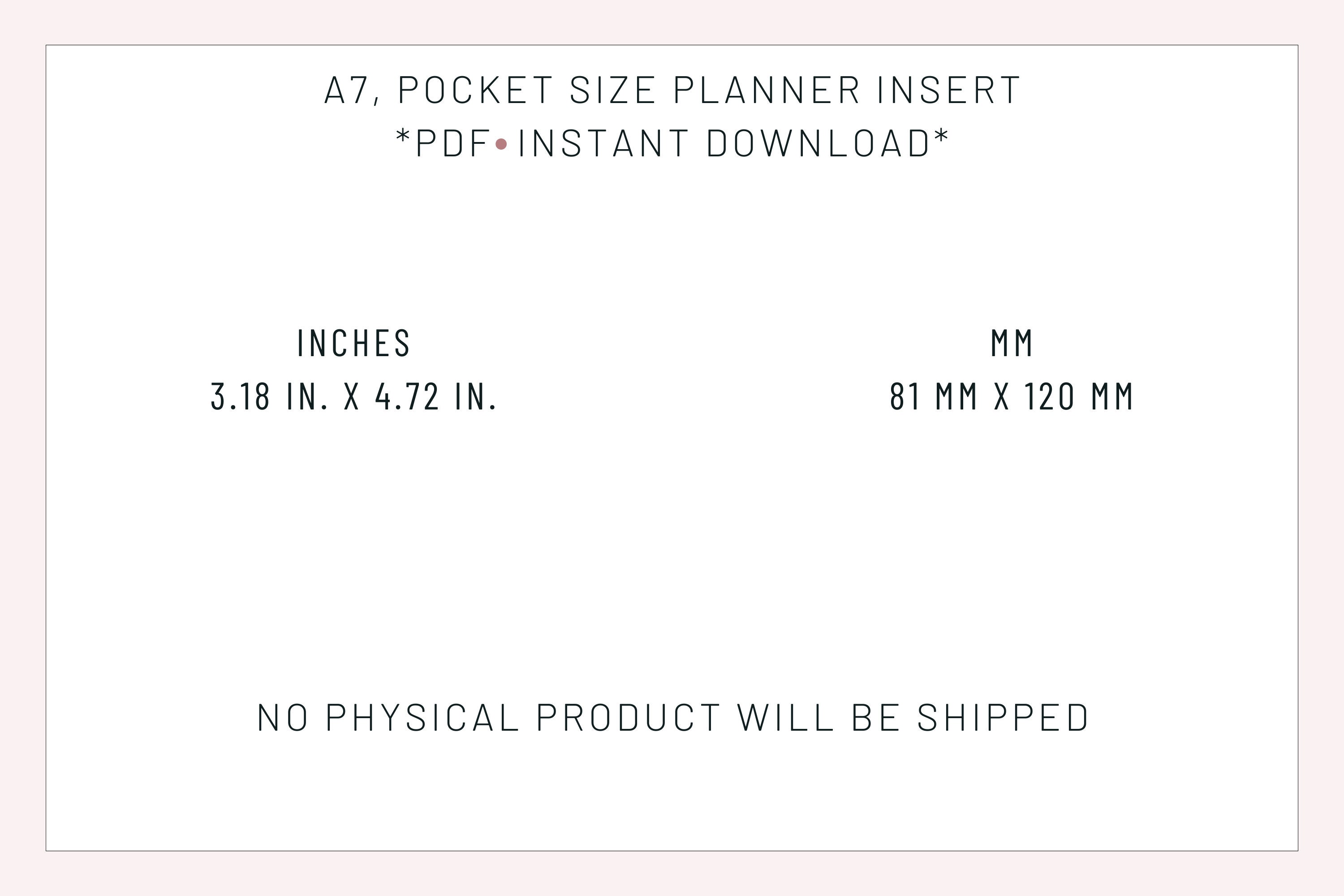 Weekly Planner Pocket Size, Printable Week on 2 Pages, Undated ...