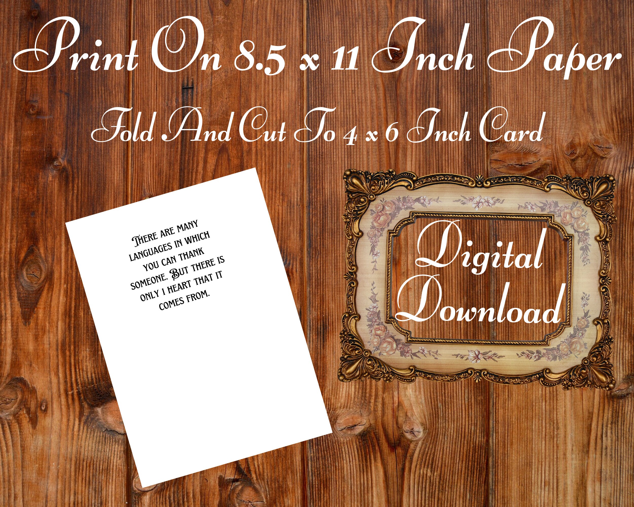 Thank You Card, Many Languages to Say Thank You, Appreciate You Card ...