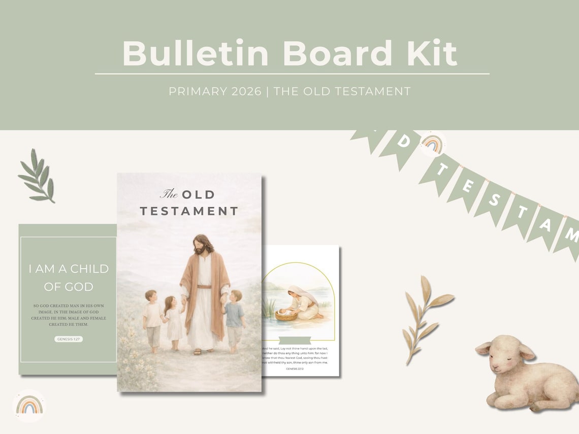 2026 Primary Old Testament Bulletin Board Kit | English & Spanish | LDS ...