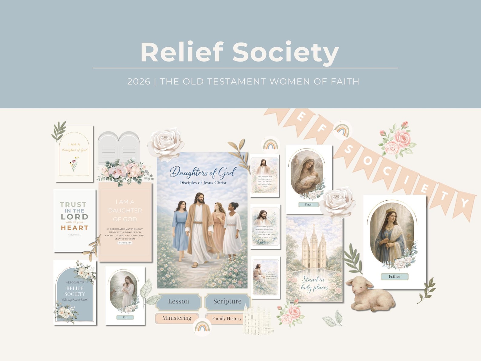 Relief Society Bulletin Board | Old Testament Women of Faith (digital ...