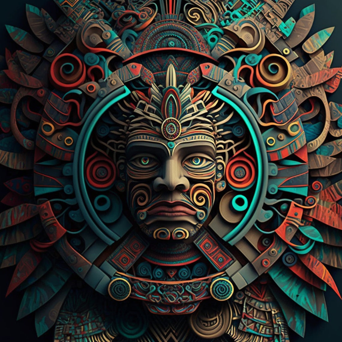 Aztec Wall Art / Digital Wall Art / Abstract Wall Art / Digital ...