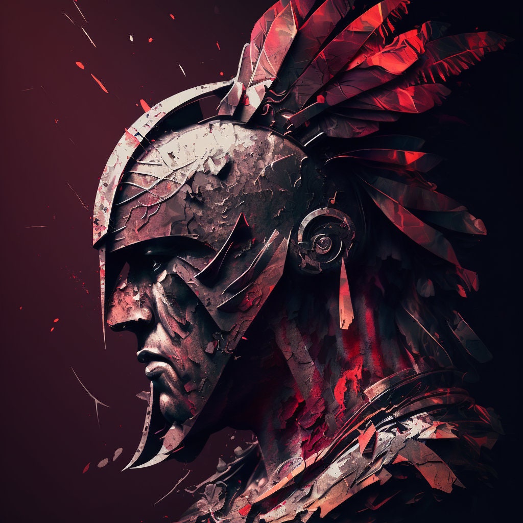 Abstract Wall Art / Spartan Wall Art / Sparta Warrior / Ancient Sparta ...