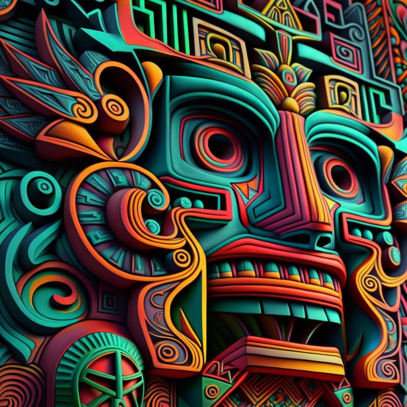Mayan Art Png - Etsy