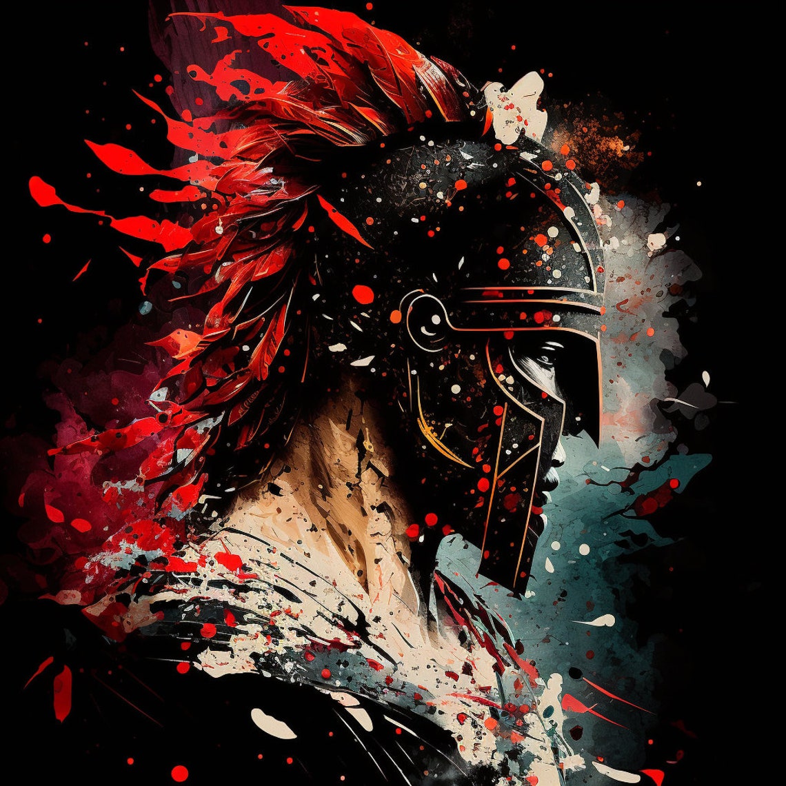 Abstract Wall Art / Spartan Wall Art / Sparta Warrior / Ancient Sparta ...
