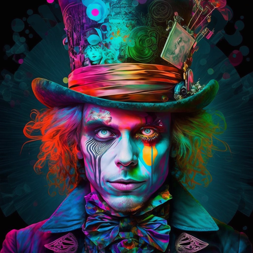 Abstract Digital Print / Mad Hatter / Alice in Wonderland Digital Art ...