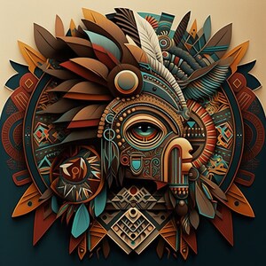Aztec Wall Art / Digital Wall Art / Abstract Wall Art / Digital ...