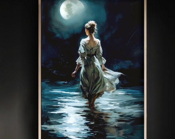 Dark Academia Print - the Sea, Goth Moody Victorian Wall Art, Dark ...