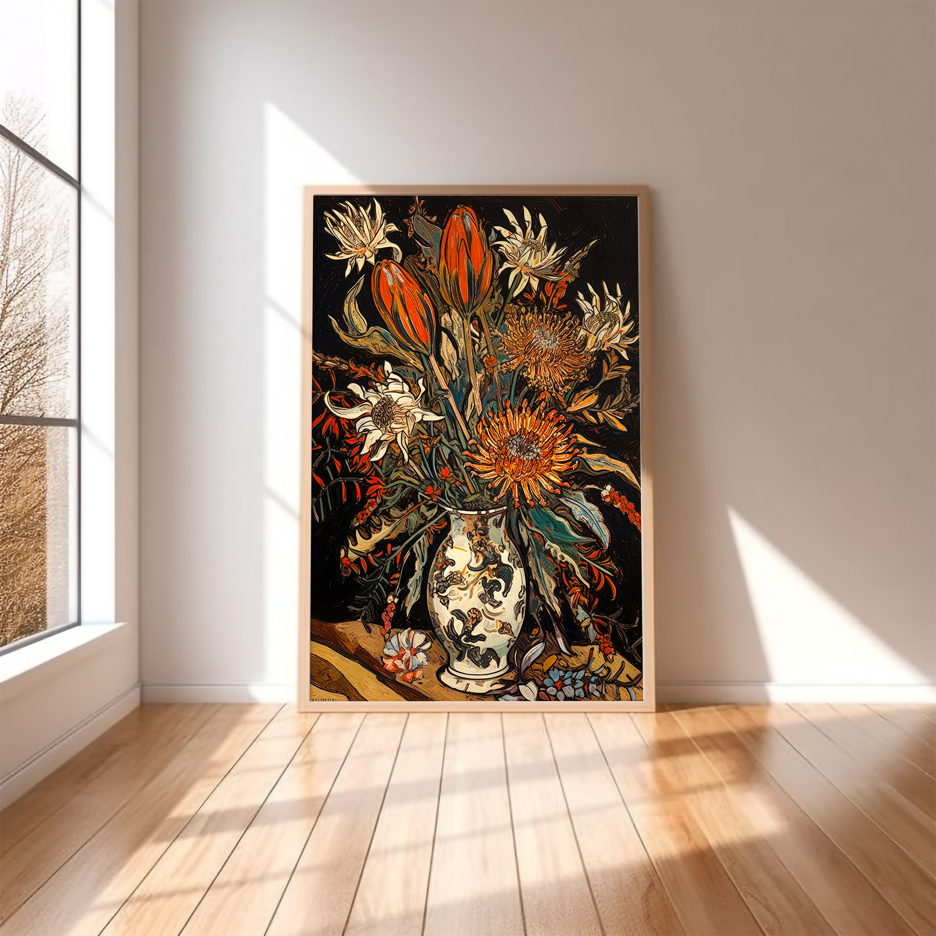 Moody Floral Art Elegant Printable Art Dark Moody Wall Art - Etsy