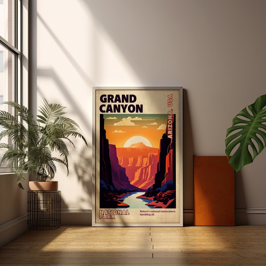 Grand Canyon National Park Poster, National Park Wall Art, Grand Canyon ...