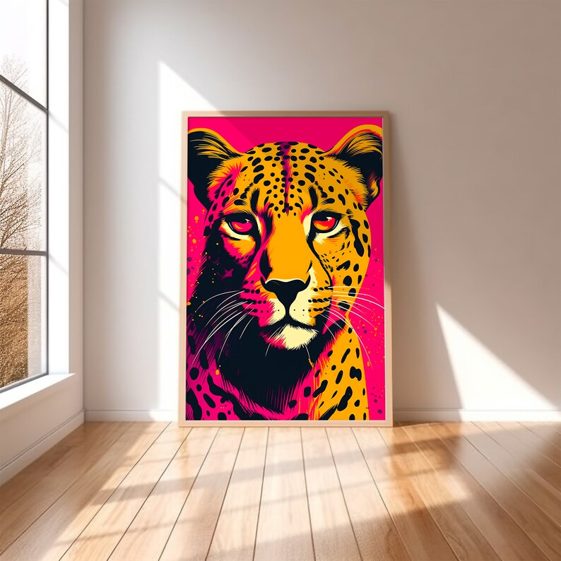 Cheetah Print Boho Home Decor Blush Pink Wall Art Jungle - Etsy