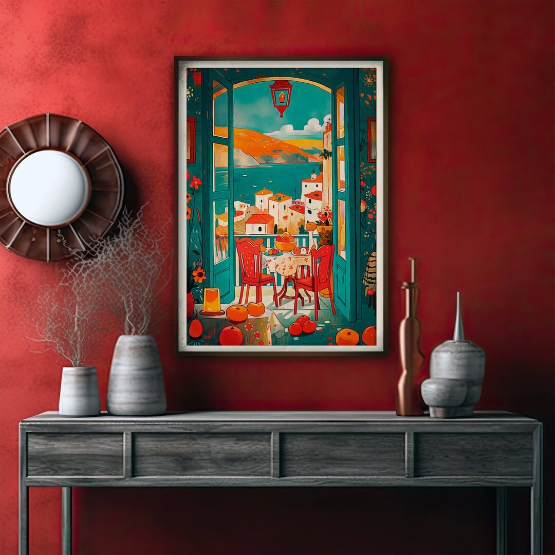 Vintage Wall Art Matisse Wall Art Open Window Colorful Wall Art Flower ...