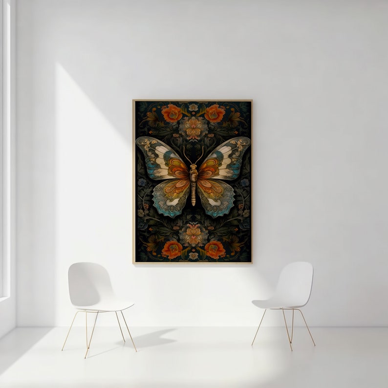 Stunning Butterfly Wall Art Print Vibrant Handcrafted - Etsy