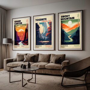 3 Poster Bundle National Park Posters National Park and Hiking Gift ...