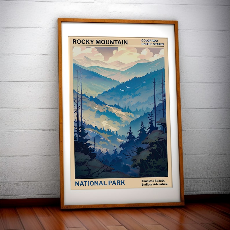 National Park Digital Print Poster Set Wall Decor Outdoor - Etsy