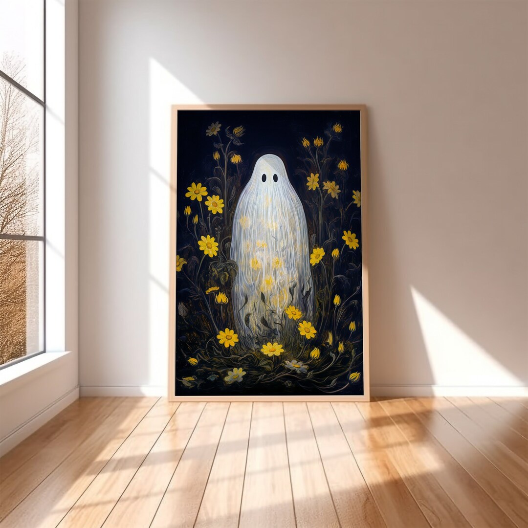 Floral Ghost Digital Print, Dark Romantic Ghost, Floral Ghost Download ...