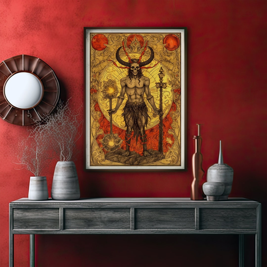 Goth Horror Skull Tarot Divination Witch Witchy Dark Art Gothic Art ...