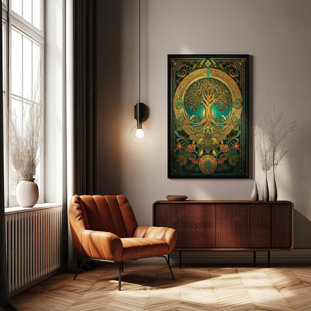 Viking Wall Art Viking Mythology Norse Mythology Print Tree of Life ...