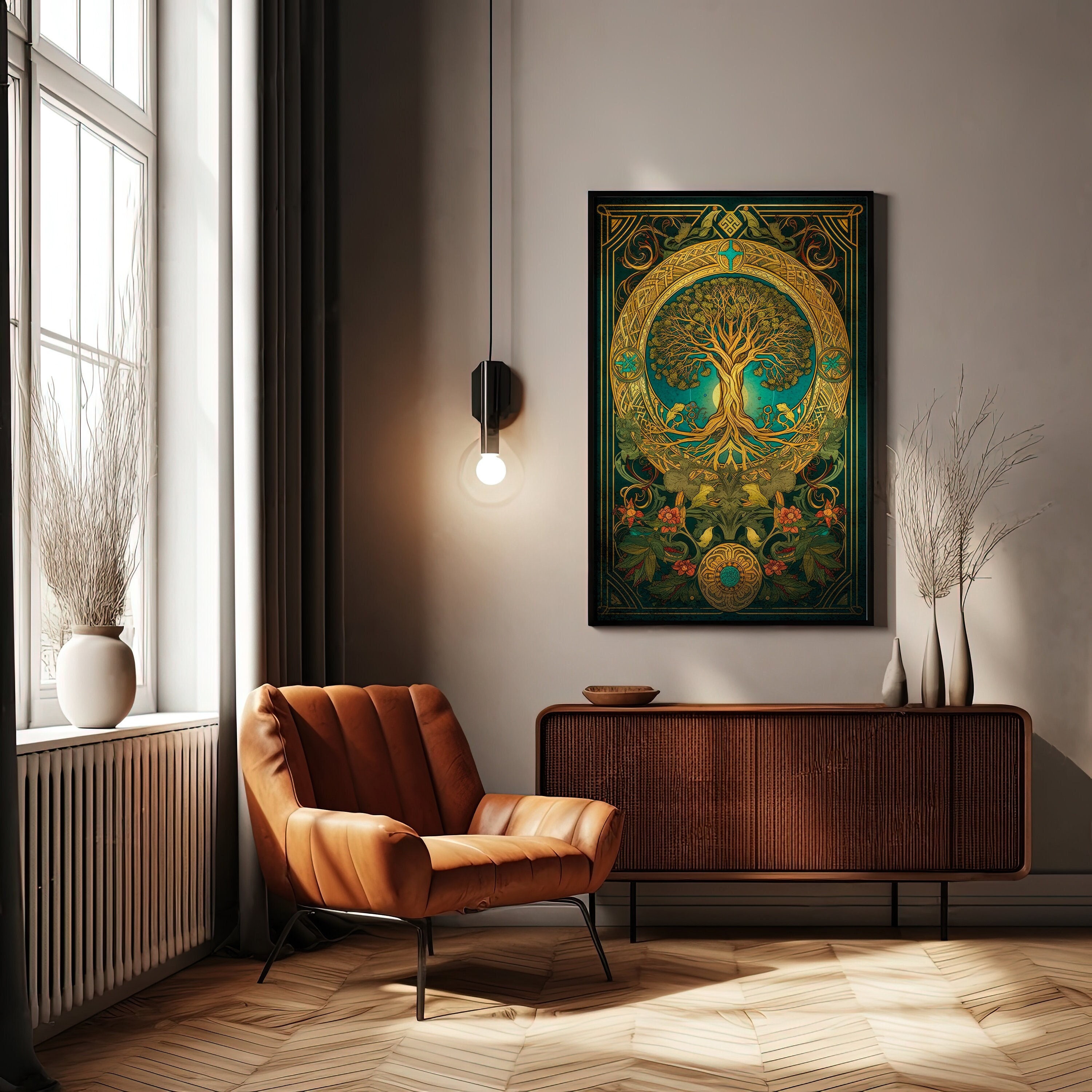 Viking Wall Art Viking Mythology Norse Mythology Print Tree of Life ...