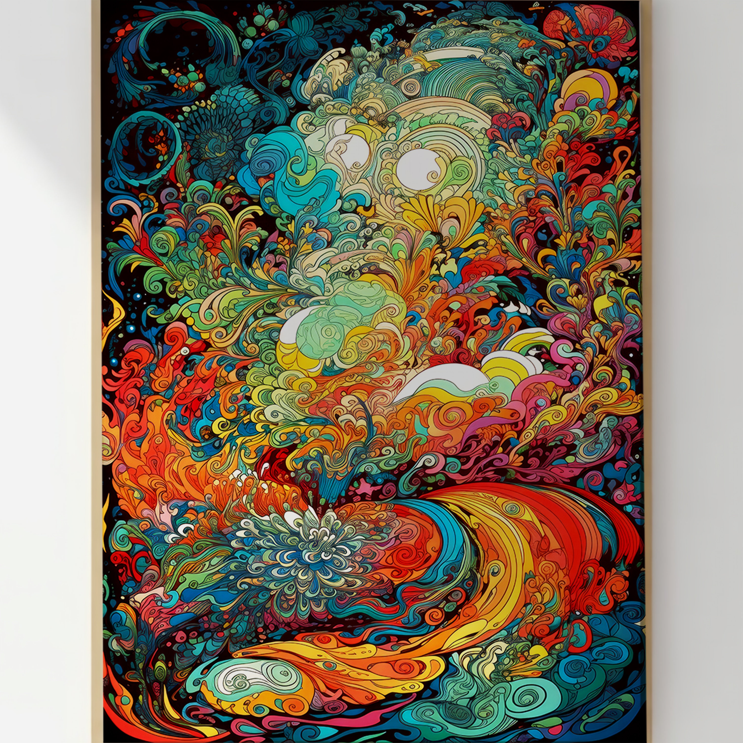 Psychedelic Art Trippy Art Psychedelic Weird Art Groovy Wall Art ...