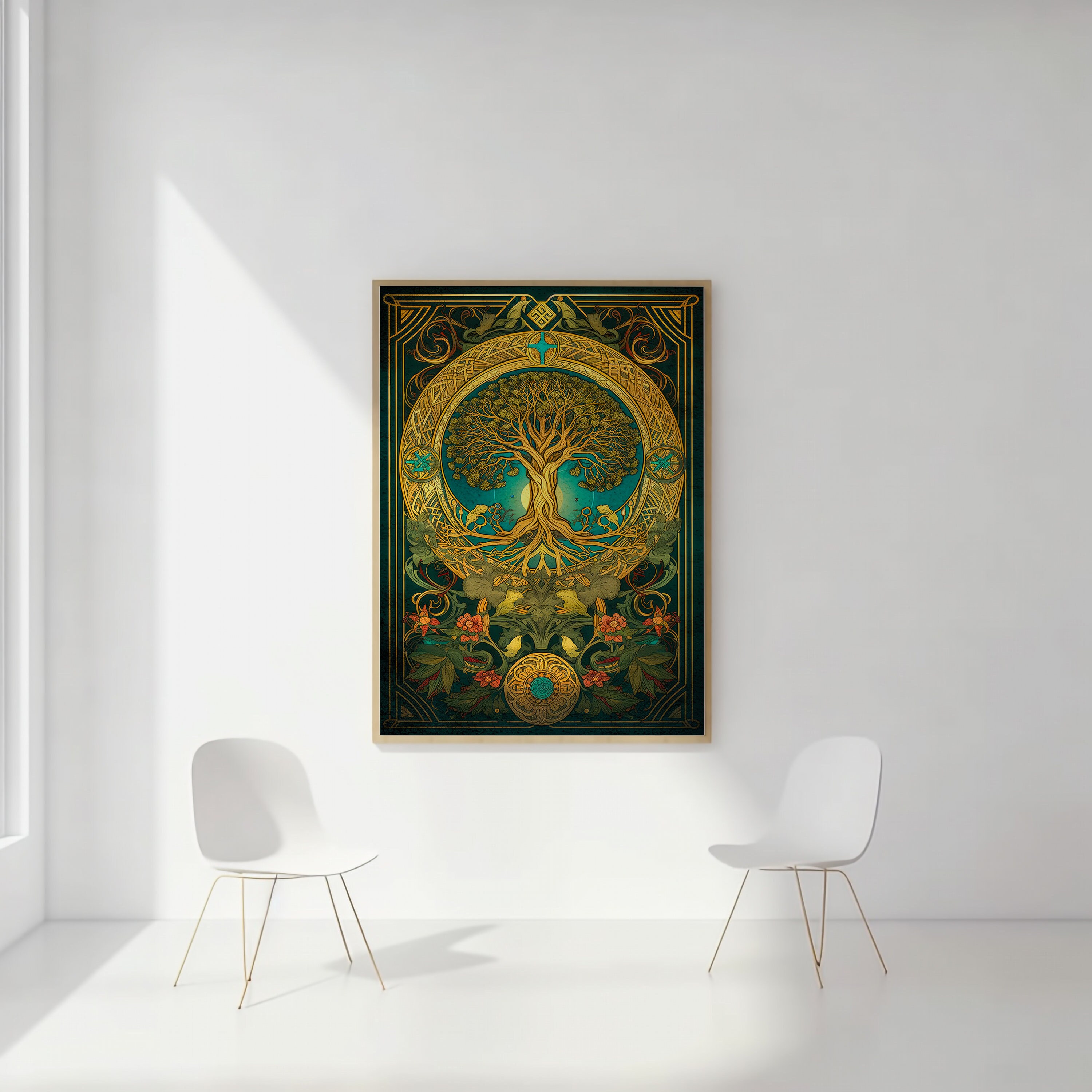 Viking Wall Art Viking Mythology Norse Mythology Print Tree of Life ...
