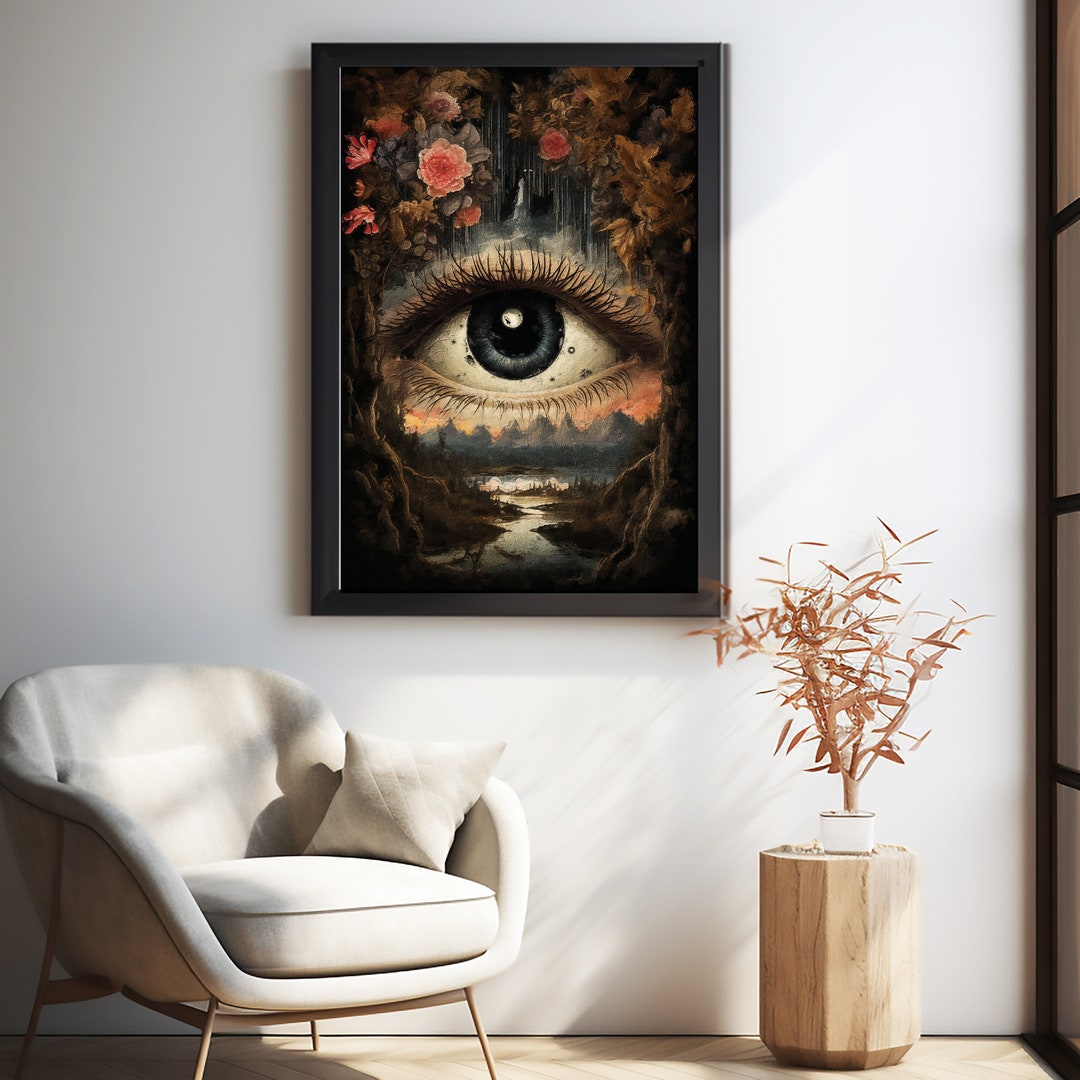 Psychedelic Art, Mushroom Art, Retro Surrealism, Vintage Wall Print ...