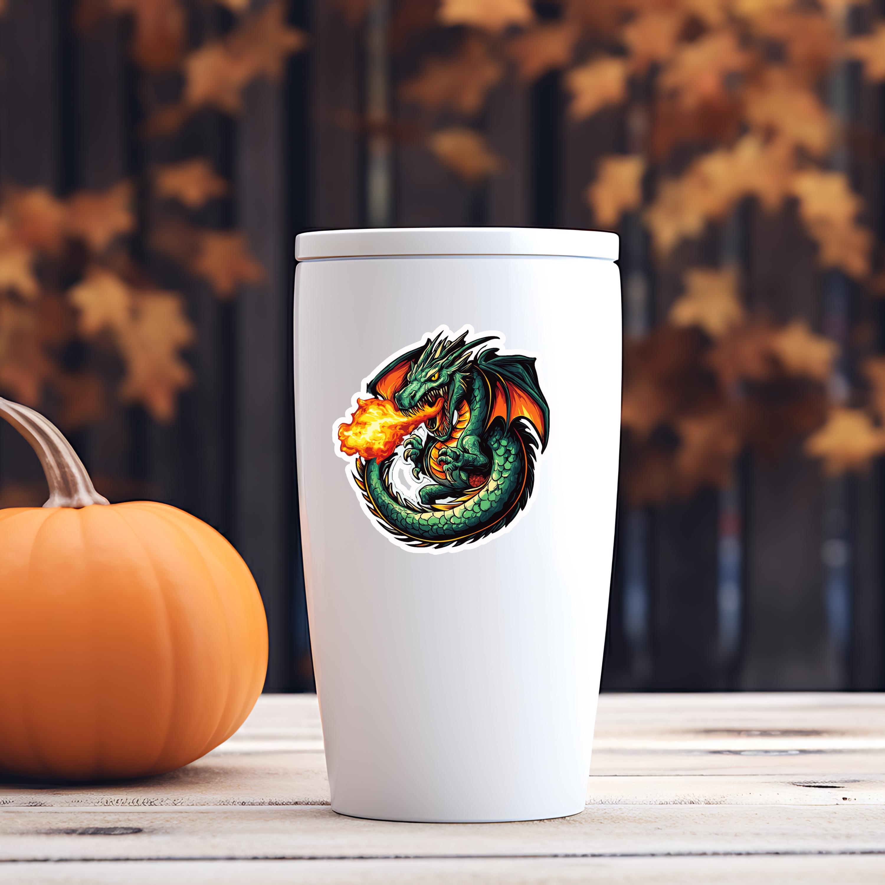 Awesome Fire Breathing Dragon Sticker – Epic Fantasy Vinyl Sticker for ...