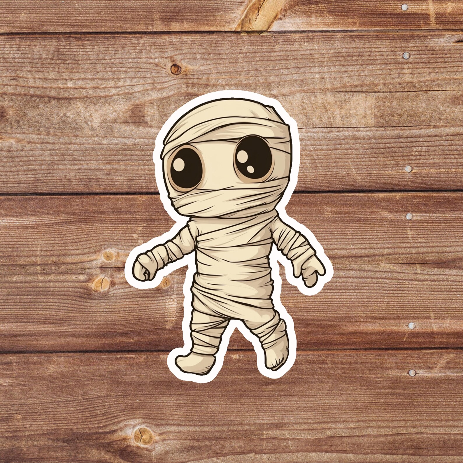 Cute Mummy Sticker | Halloween Decor | Cute Kids Monster Sticker ...