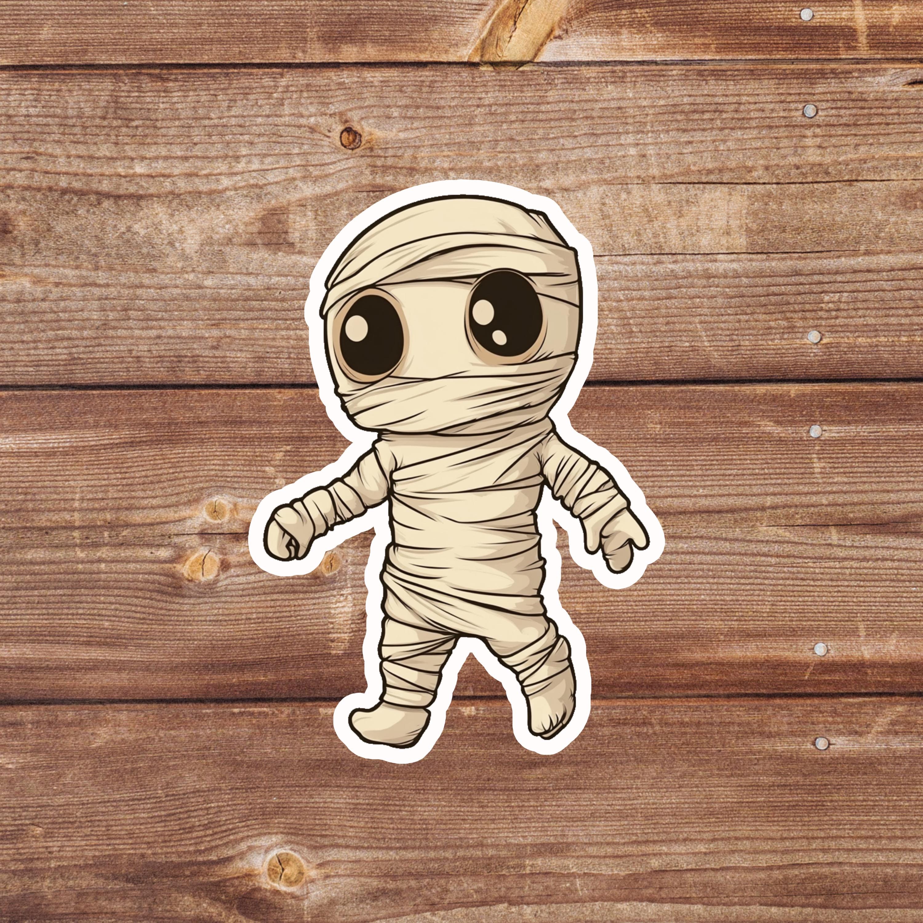 Cute Mummy Sticker | Halloween Decor | Cute Kids Monster Sticker ...