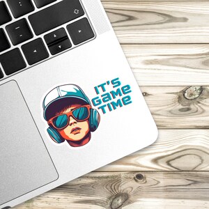 Video Game Boy Sticker – "it's Game Time" Cool Gamer Vinyl Sticker ...