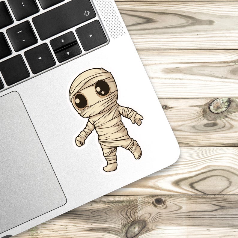 Cute Mummy Sticker | Halloween Decor | Cute Kids Monster Sticker ...