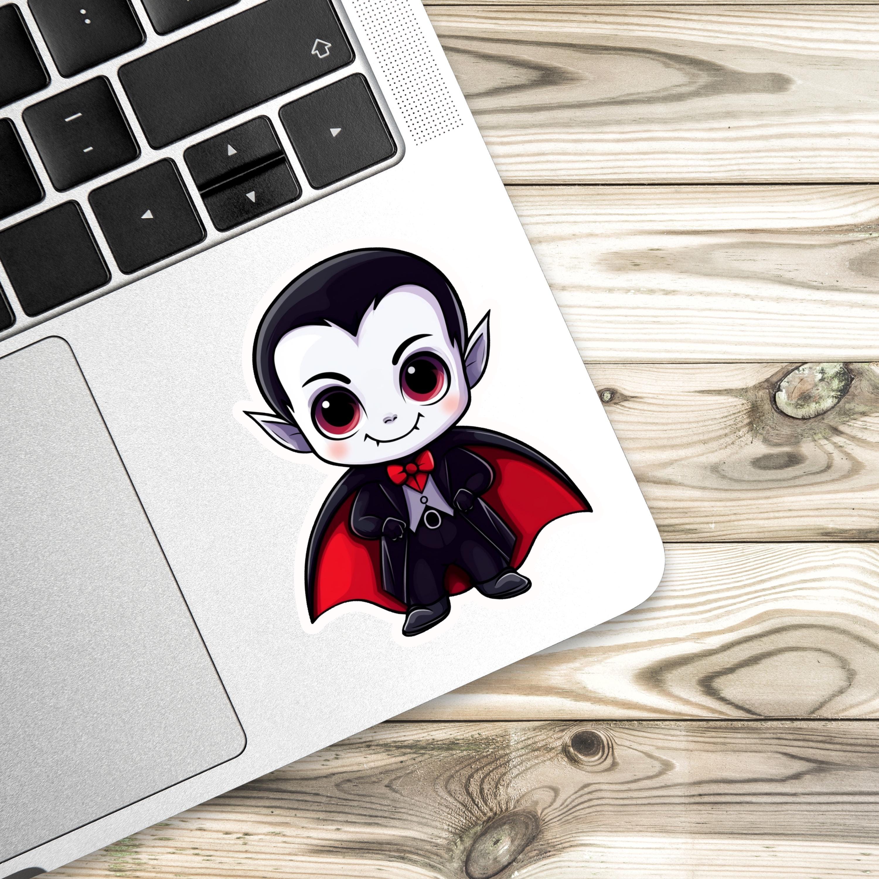Cute Vampire Sticker | Halloween Decor | Cute Kids Monster Sticker ...