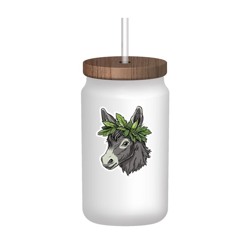 Cute Donkey Sticker – Adorable Donkey Vinyl Sticker for Laptops, Water ...