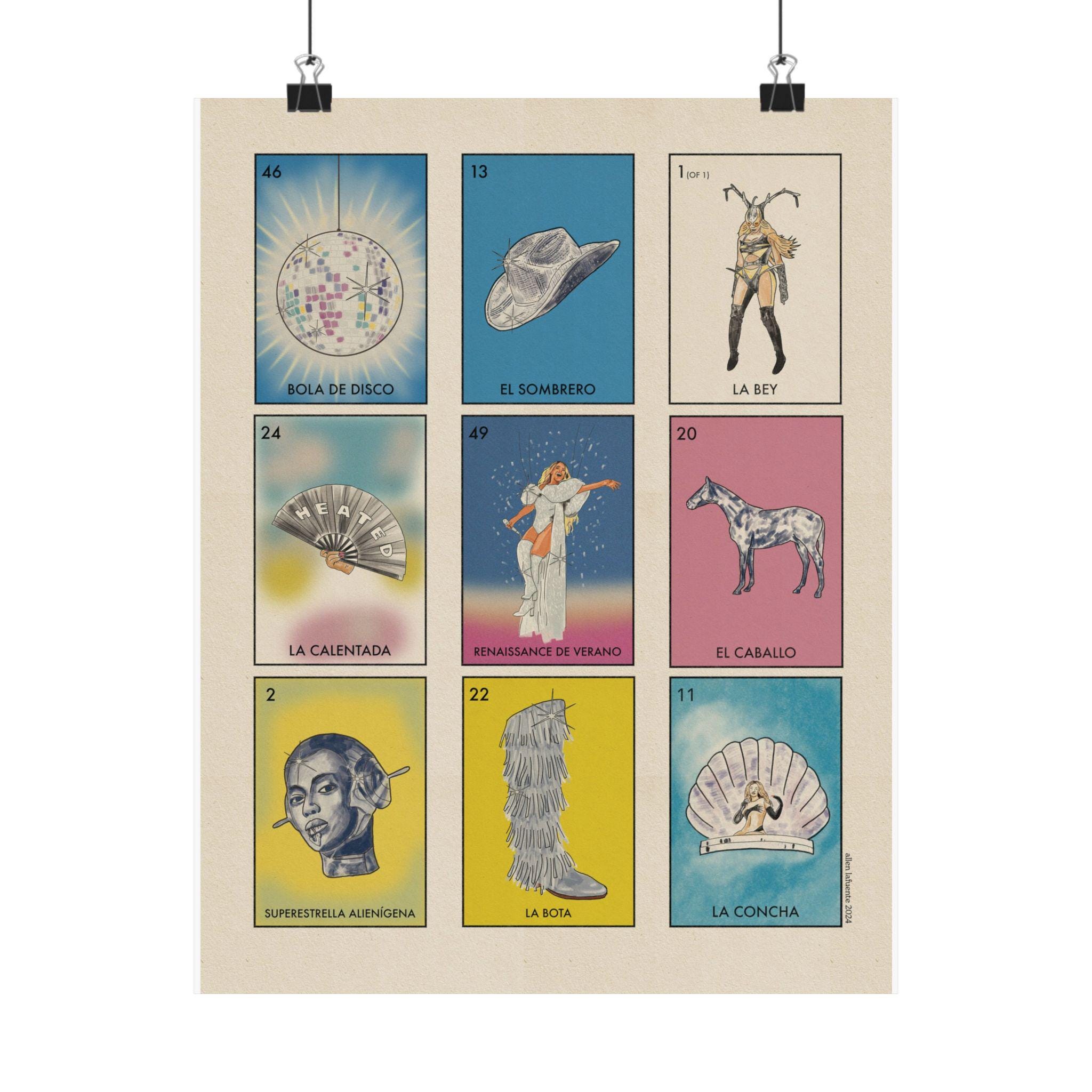Beyonce Renaissance Loteria Poster, Loteria, Bingo, Wall Art Decor ...